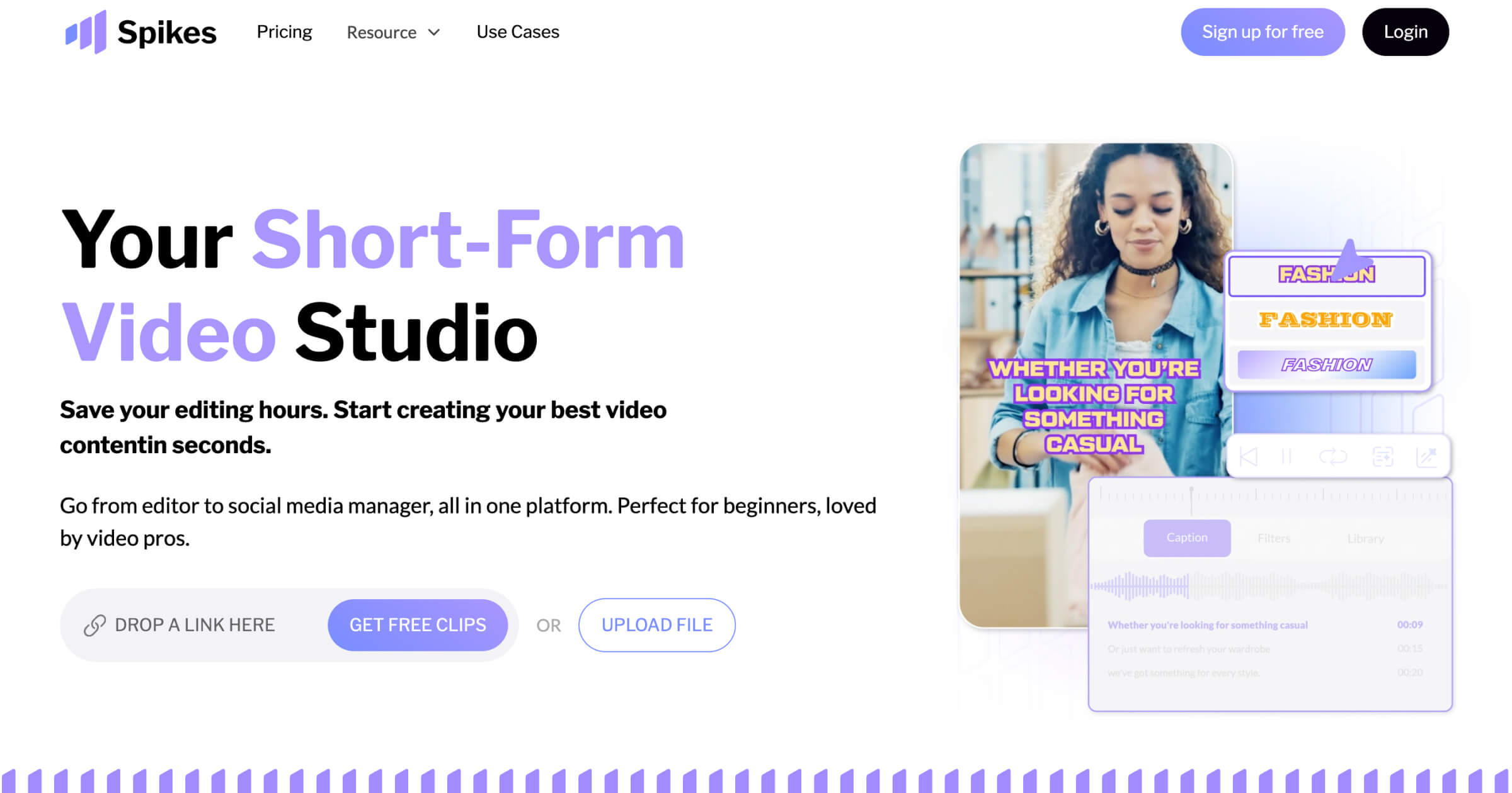 Spikes Studio | Ai clip generator for YouTube Twitch TikTok & Reels